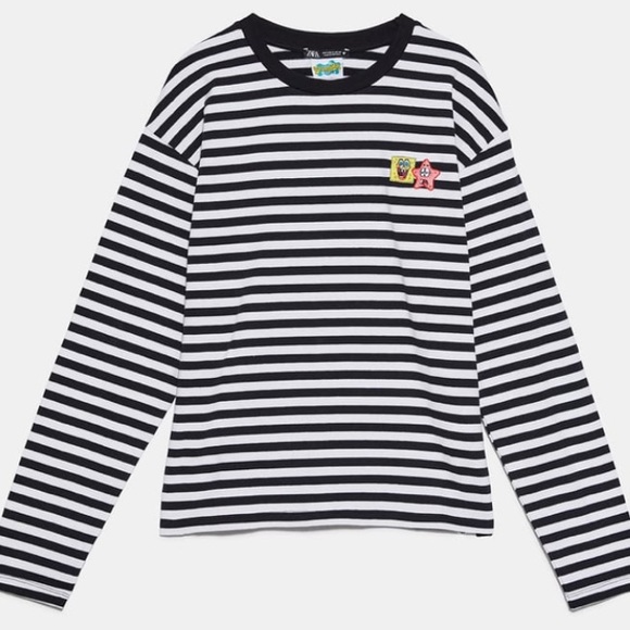 Zara | Tops | Zara Trf Spongebob Squarepants Tshirt | Poshmark